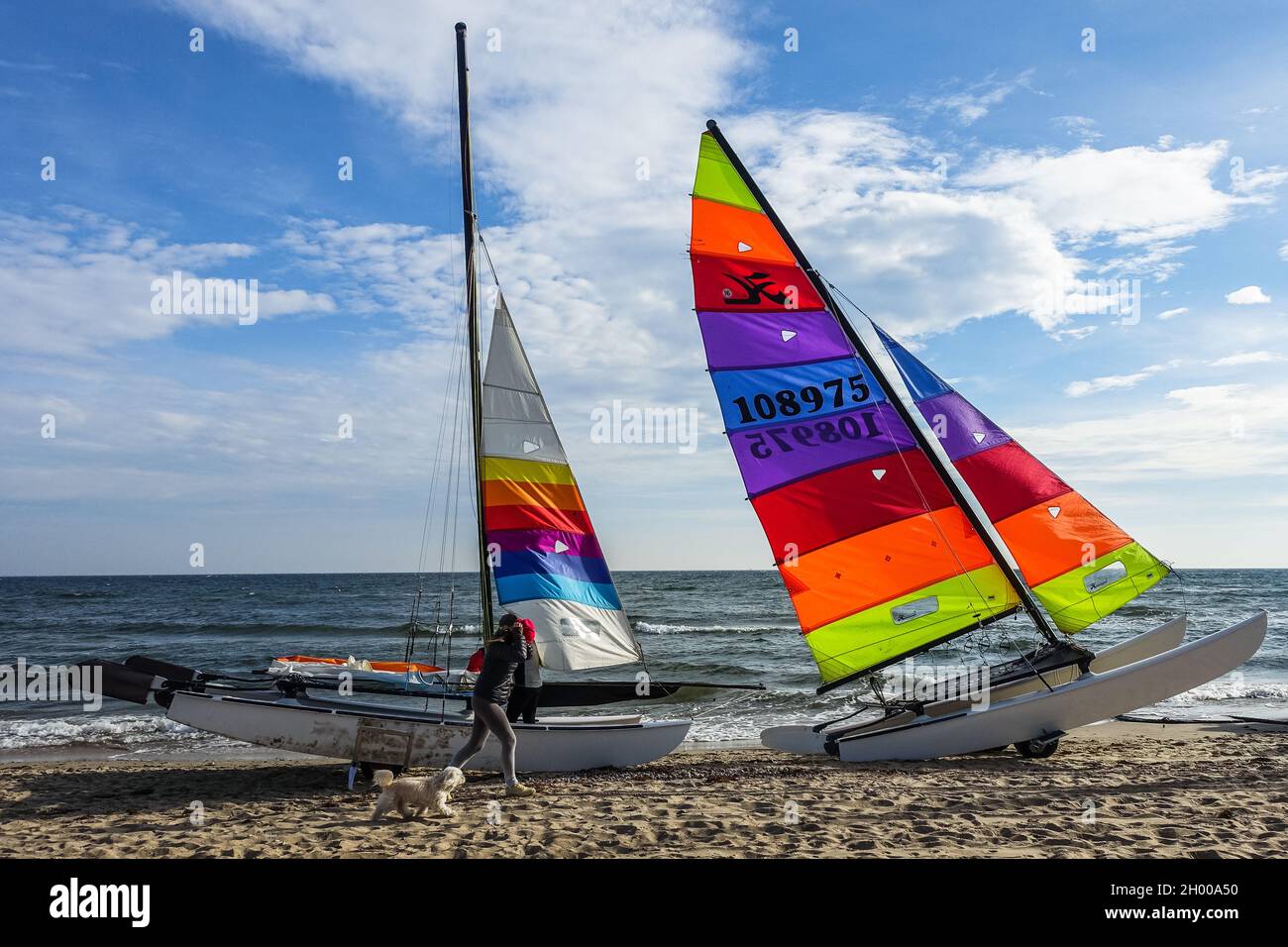 Plages de la mer baltique de la baie de gdansk Banque de photographies ...