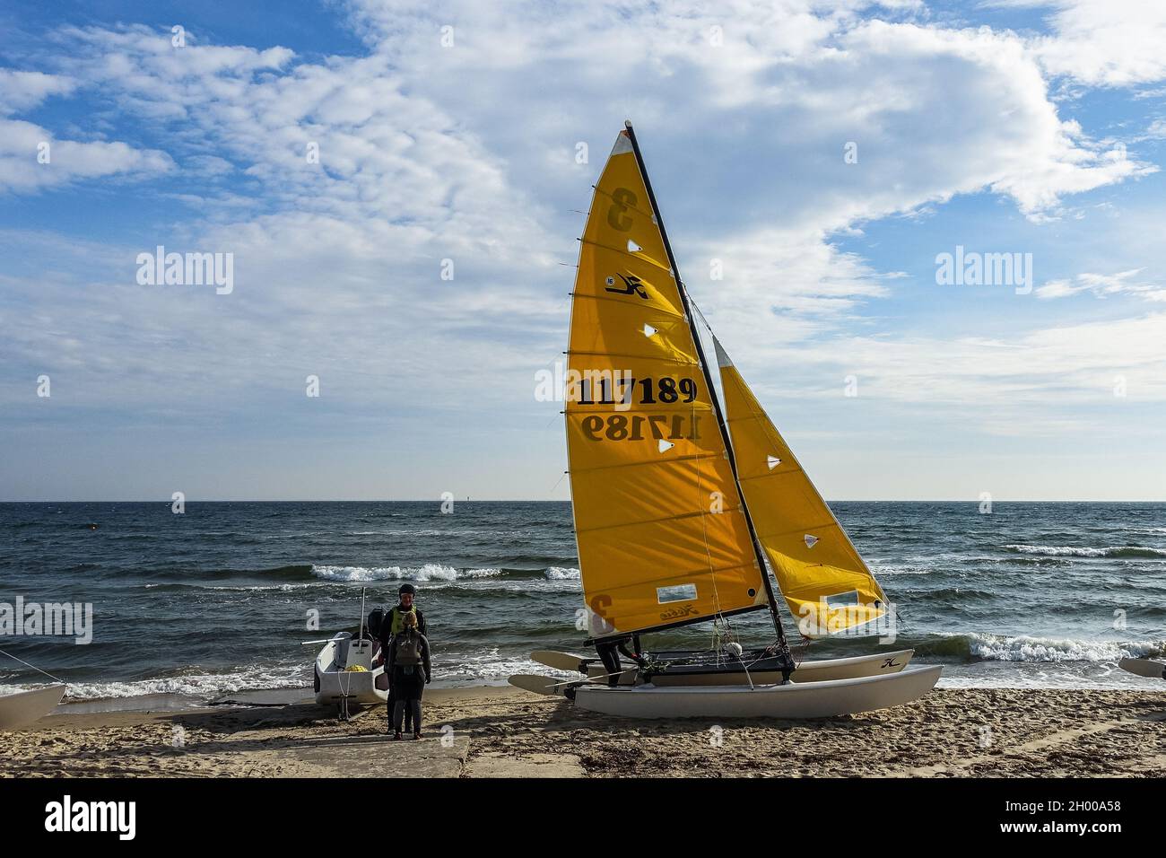 Plages de la mer baltique de la baie de gdansk Banque de photographies ...
