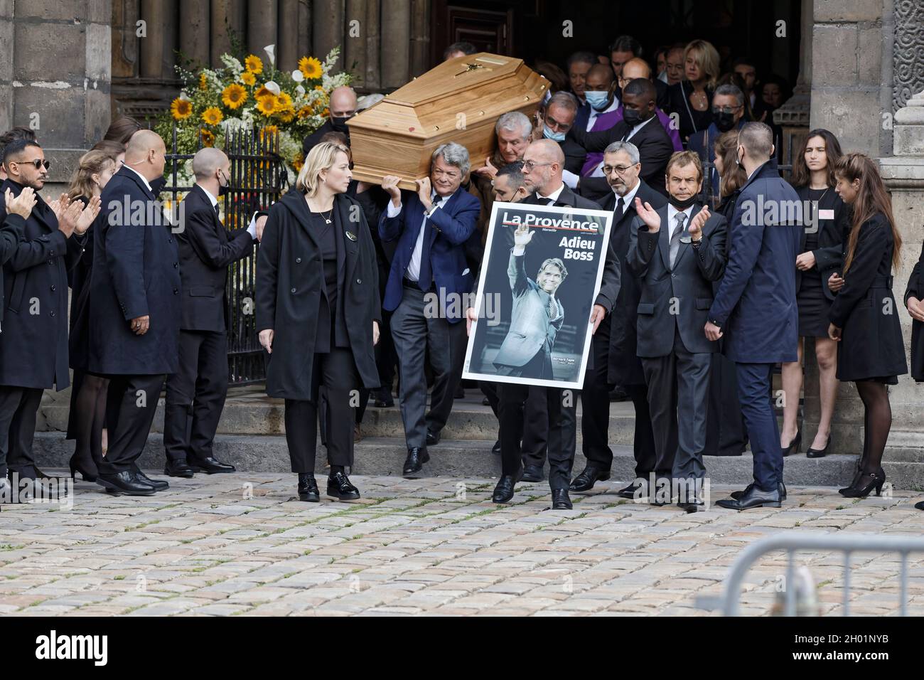 Paris, France.6 octobre 2021.Messe funéraire organisée à l'église Saint ...