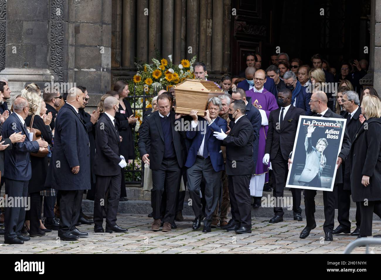 Paris, France.6 octobre 2021.Messe funéraire organisée à l'église Saint ...