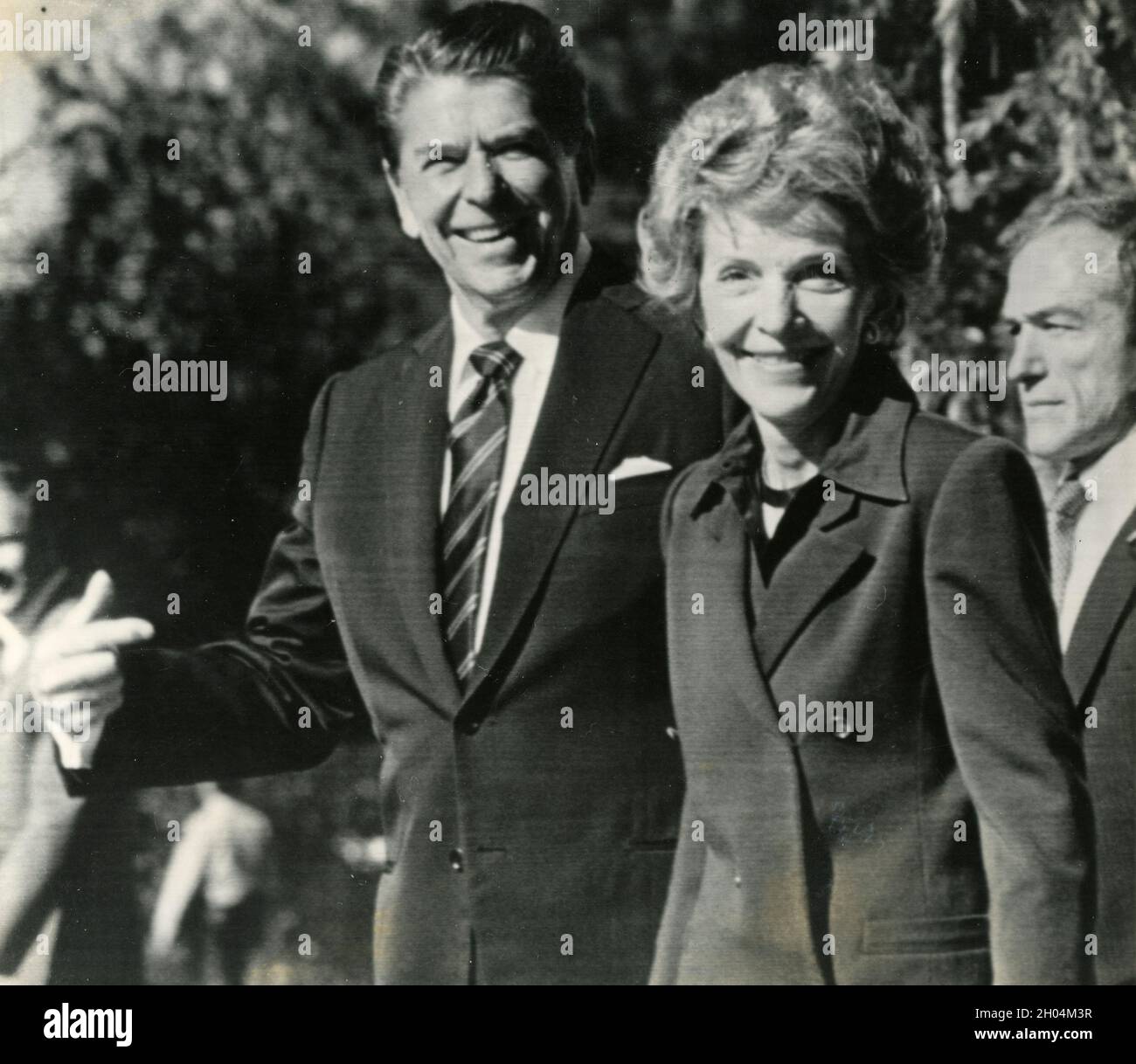 LE président AMÉRICAIN Ronald Reagan et son épouse Nancy, années 1980 ...