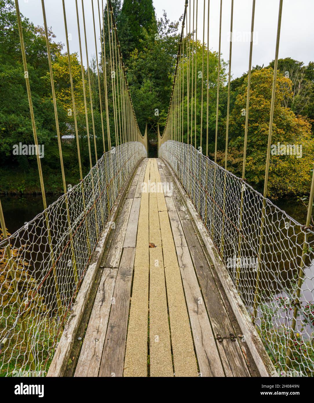 Pont suspendu de Sappers, Betws-y-Coed, construit au-dessus de la ...