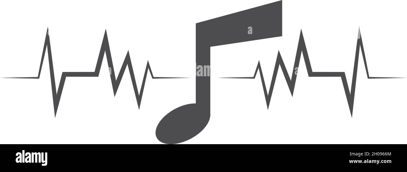 Logo de note de musique modèle Vector Image Vectorielle Stock - Alamy