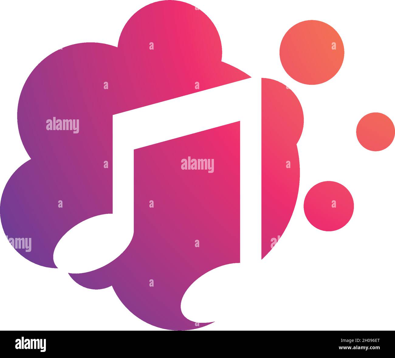 Logo de note de musique modèle Vector Image Vectorielle Stock - Alamy