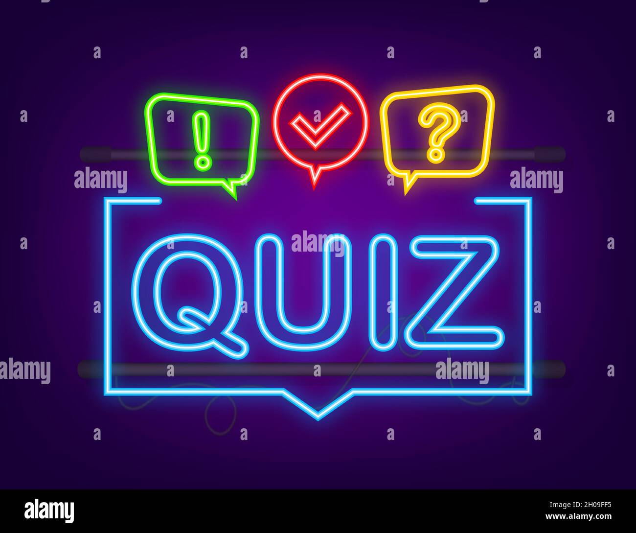 Logo de quiz avec symboles de bulle vocale, concept de questionnaire à ...