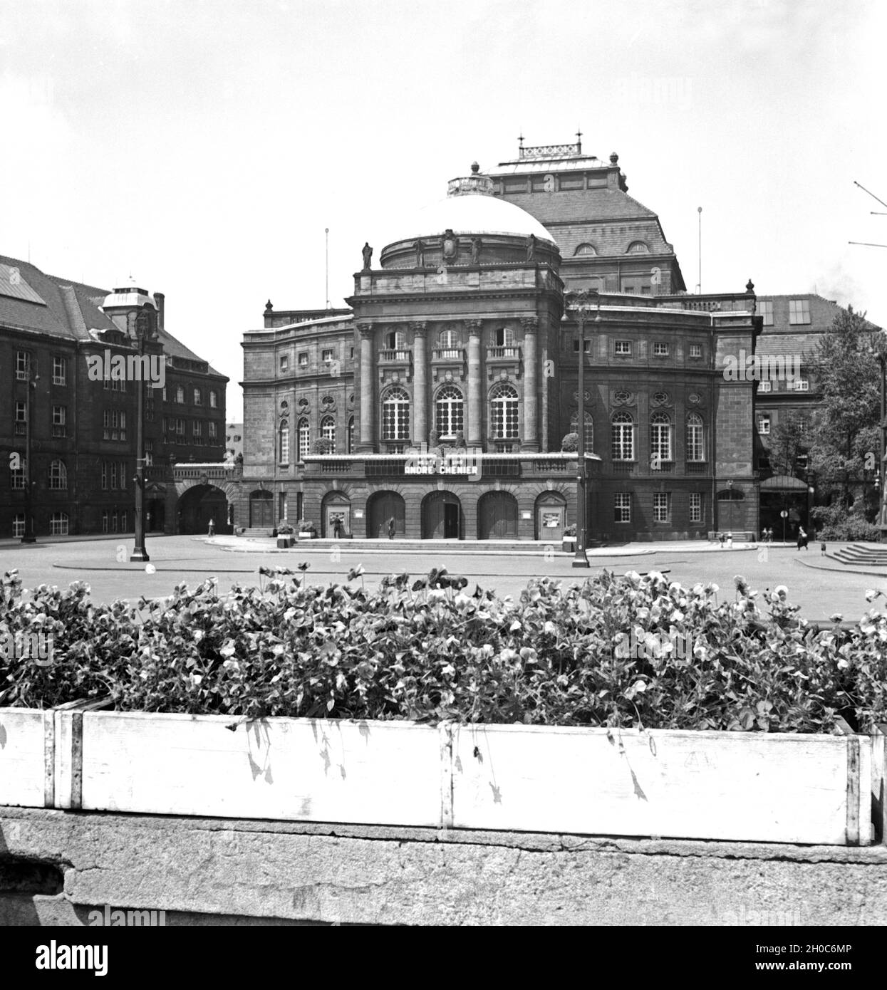 Heute auf dem program der oper in chemnitz Banque d'images noir et ...
