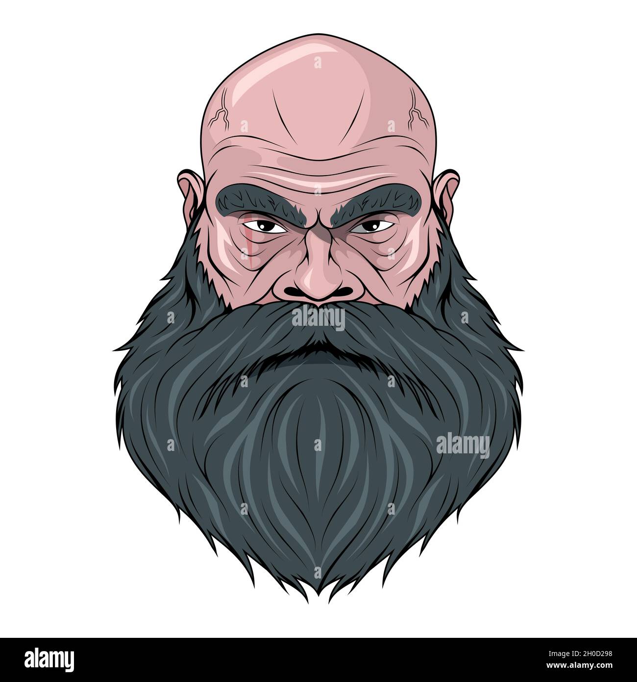 Homme Barbu Chauve