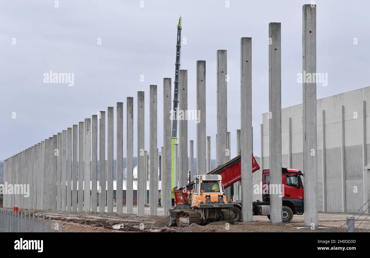 Ichtershausen, Allemagne.12 octobre 2021.Les constructeurs travaillent ...