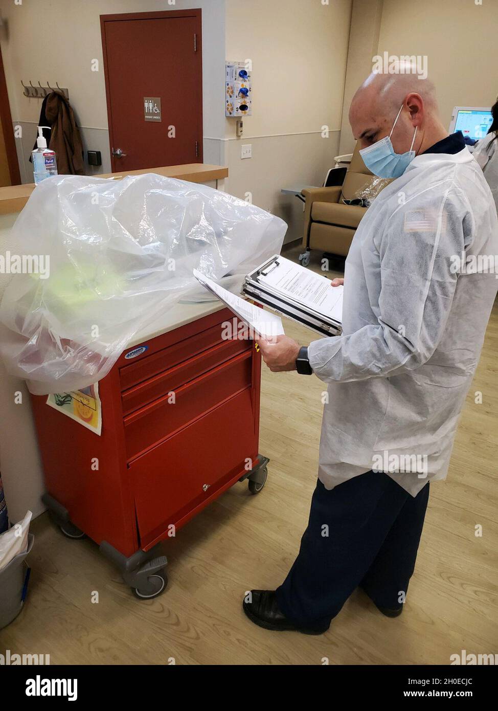 Chickasha, Oklahoma.- le maître-chef Edward Goff, affecté à l'équipe de ...