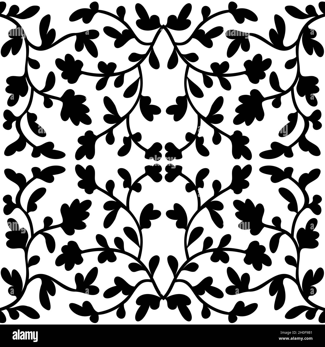 Motif abstrait vintage avec feuilles.Motif fleuri sans couture dans le ...