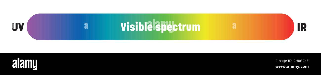 Spectre de lumière visible. Spectre électromagnétique visible par l'œil ...