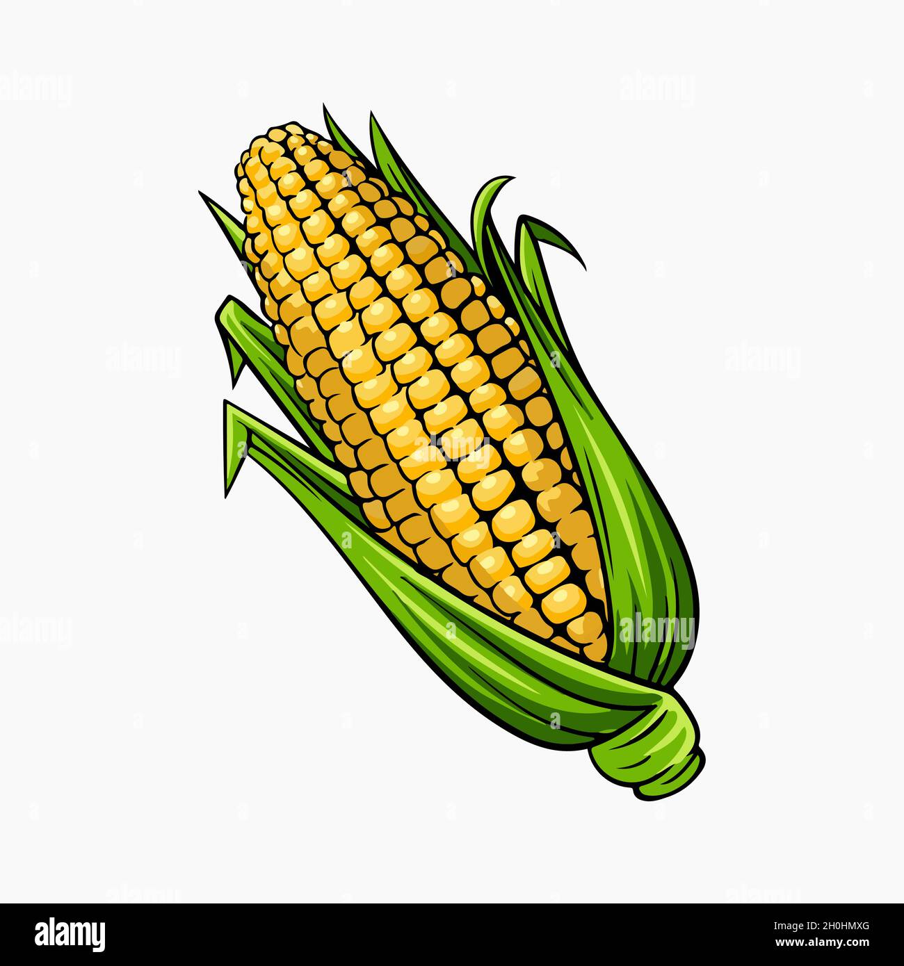 Dessin vectoriel de maïs Cartoon Clipart Image Vectorielle Stock - Alamy