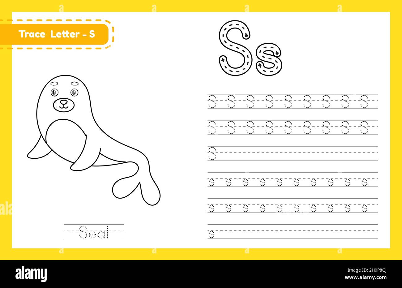 Tracer la lettre S en majuscules et en minuscules.Feuille de travail ...