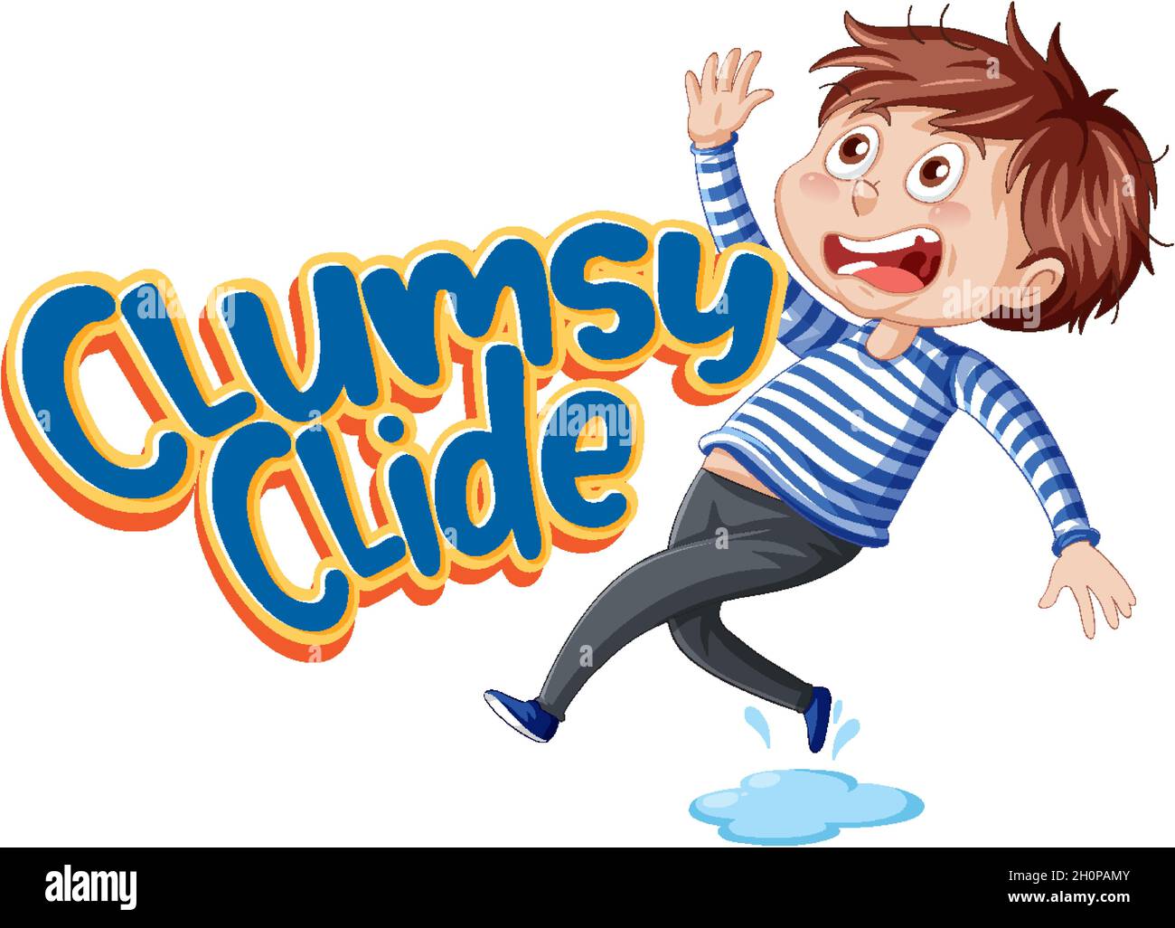 Maladroit et les enfants Banque d'images vectorielles - Alamy