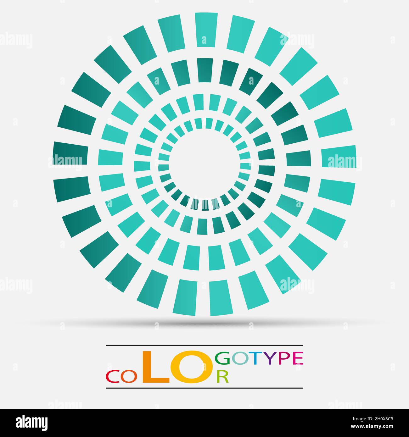 Icône, logo, signe, symbole géométrique coloré pour les besoins en ...