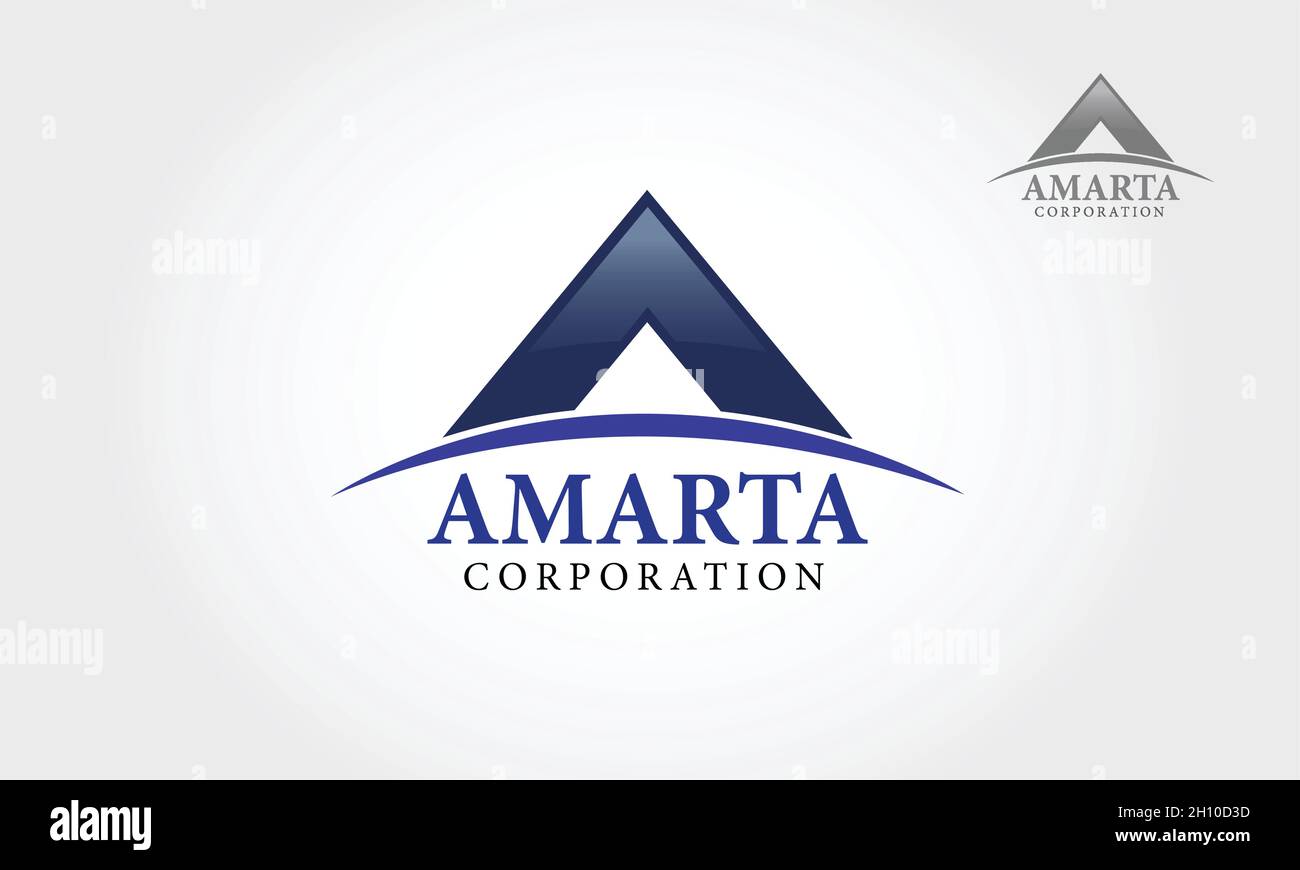 Illustration du logo Amarta Corporation Vector.Un modèle de lettre de ...