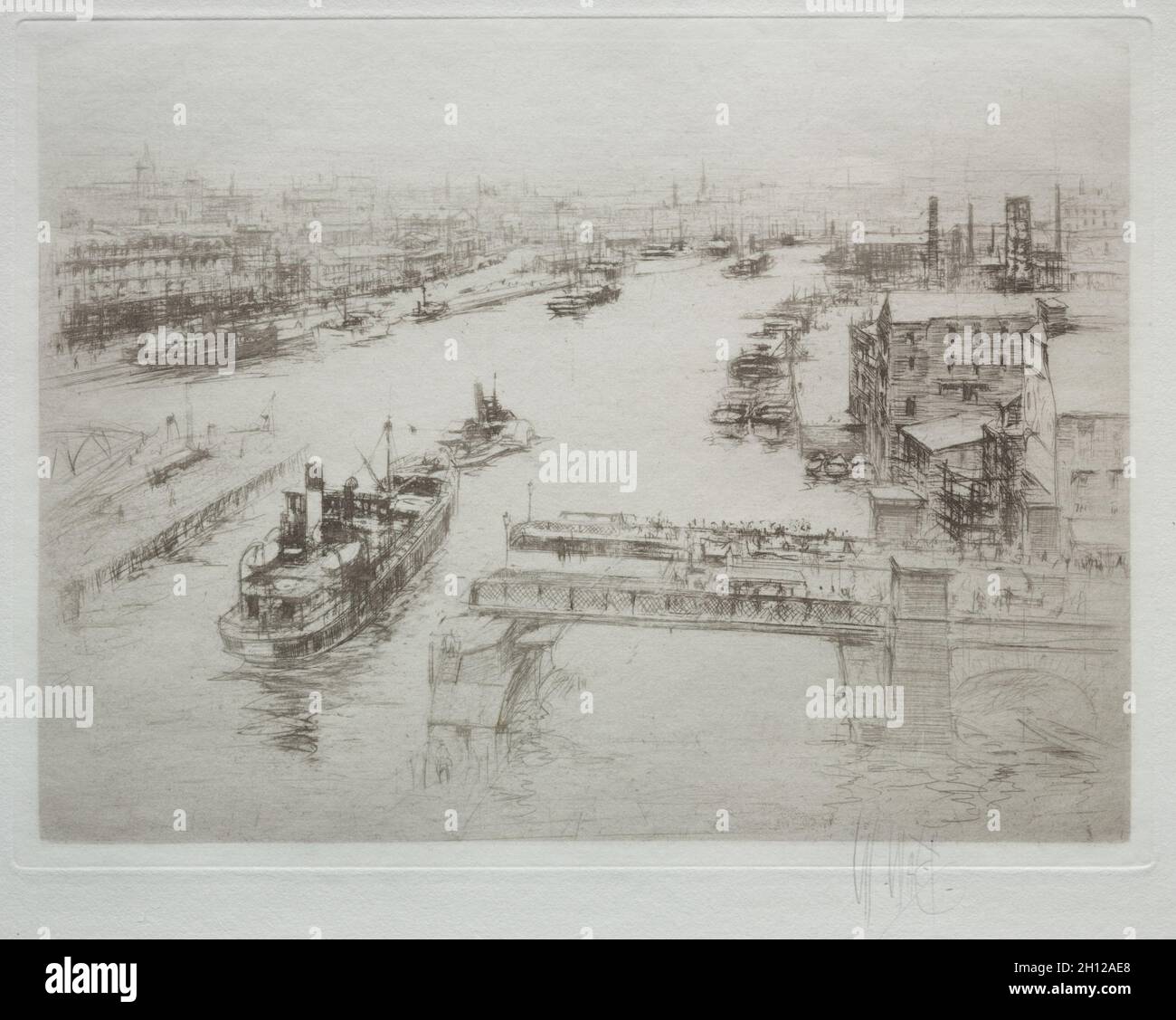Artères de Grande-Bretagne: La Tyne.William Walcot (britannique, 1874 ...