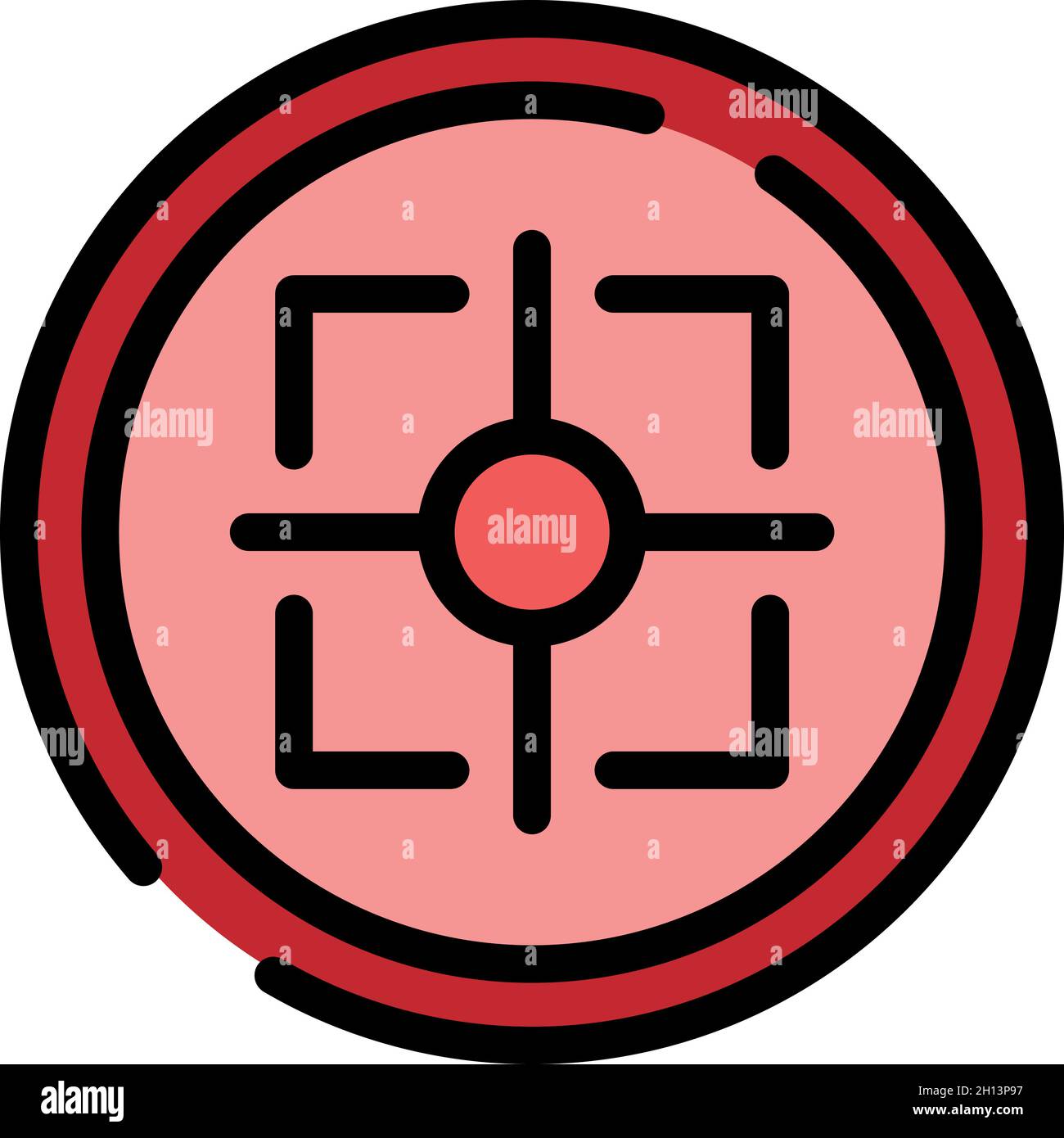 Icône réticule en forme de réticule.Contour réticule réticule réticule ...