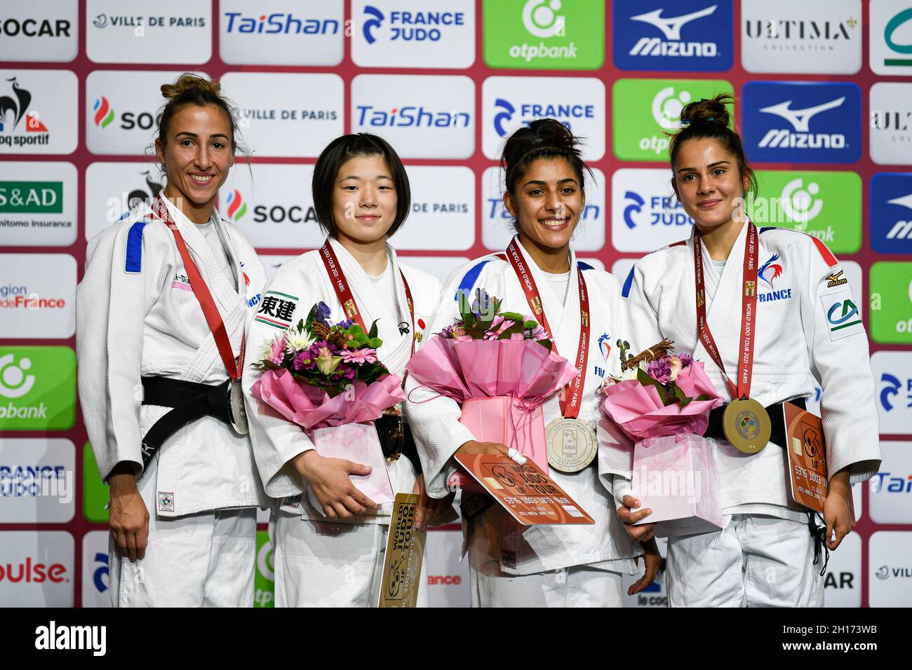Femmes -48 kg, Melanie LEDOUX CLÉMENT de France Médaille d'argent, Wakana KOGA du Japon Médaille ...