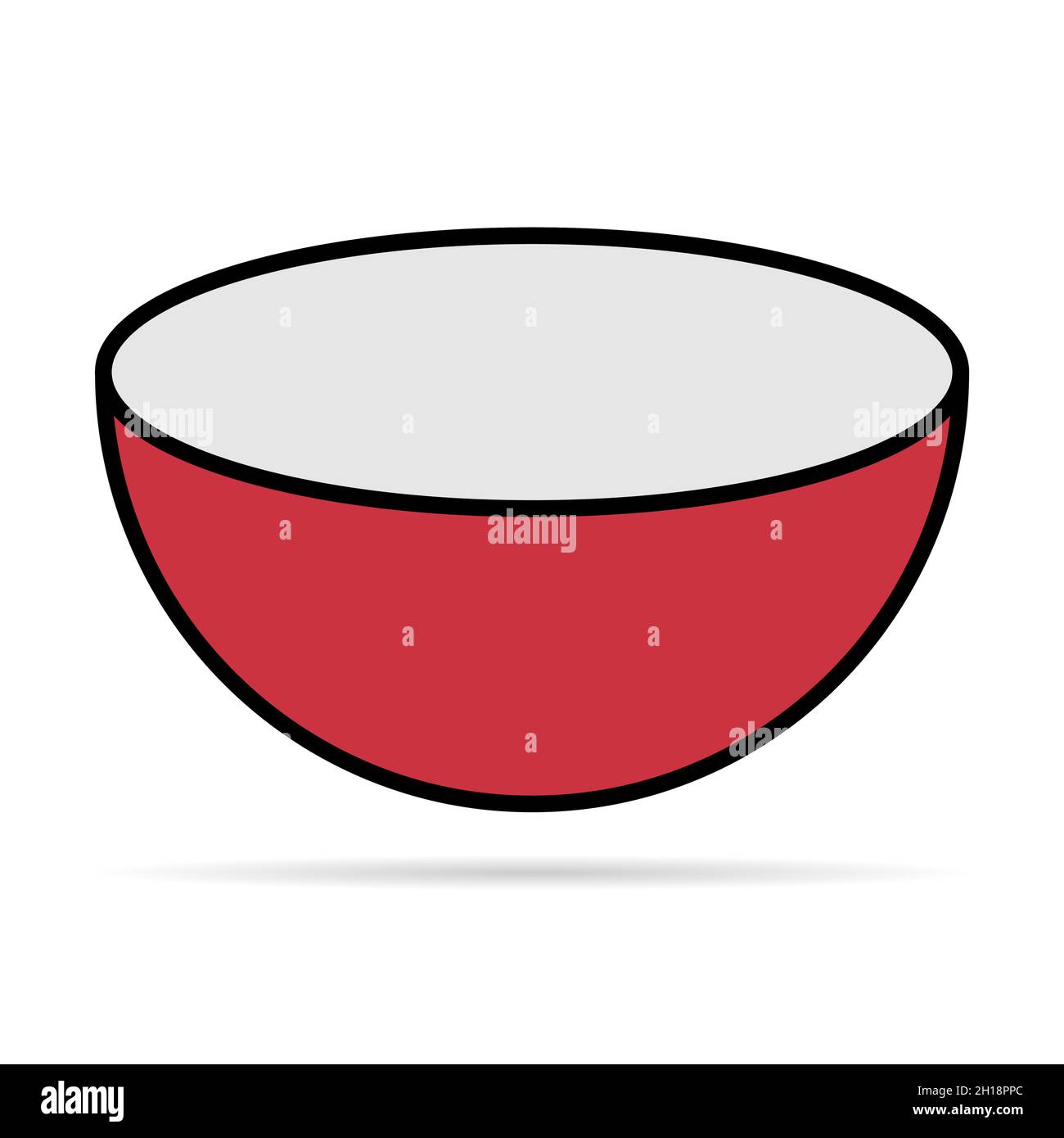 Icône de bol, panneau de nourriture isolé sur fond, illustration ...