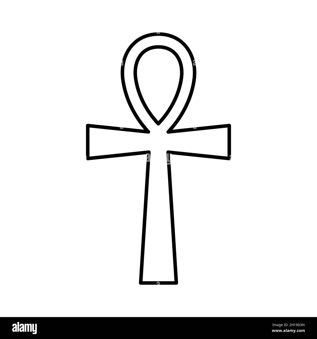 Icône en forme de croix ankh.Symbole ankh en forme linéaire plate ...