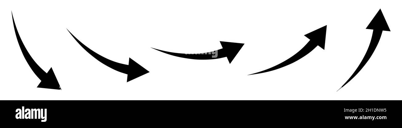 Icônes de flèche.Différentes directions de la flèche.Illustration ...
