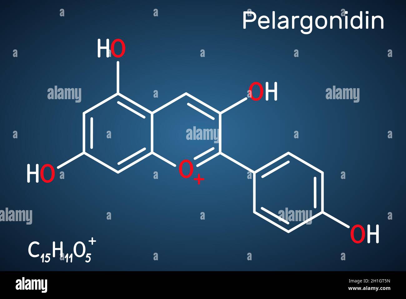 Molécule de pigment de pélargonidine Banque de photographies et d ...