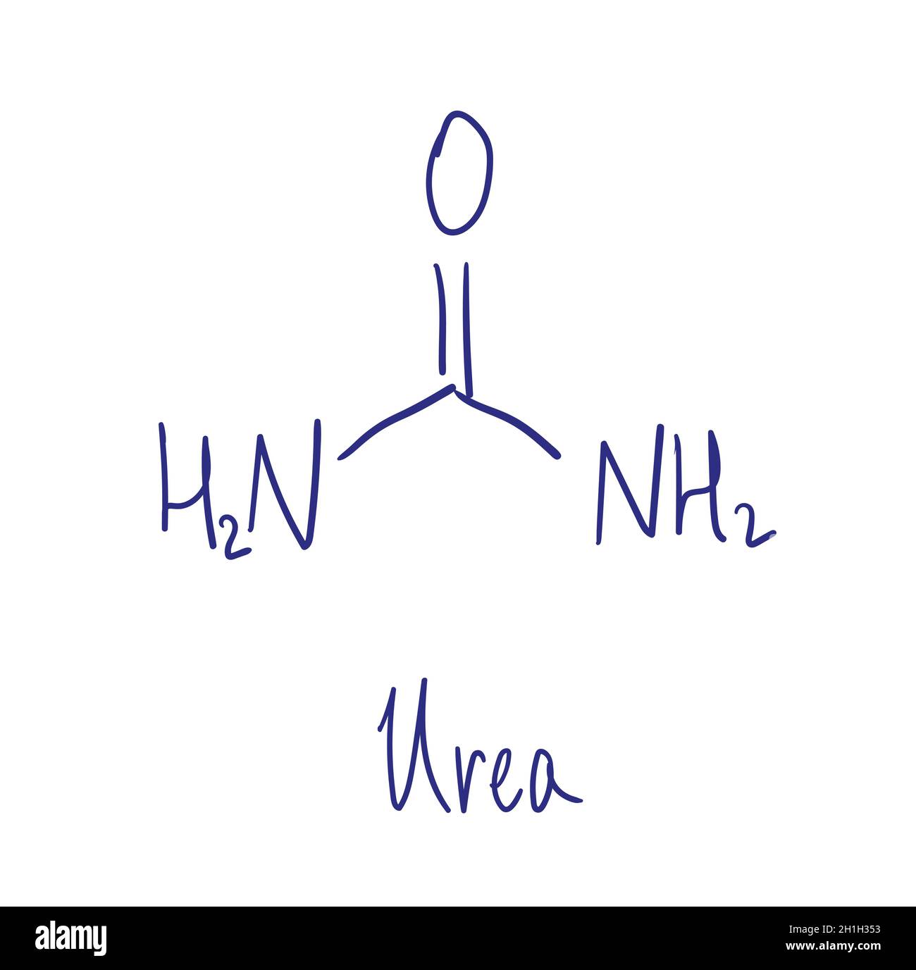 Chemistry chemical formula urea Banque d'images vectorielles - Alamy