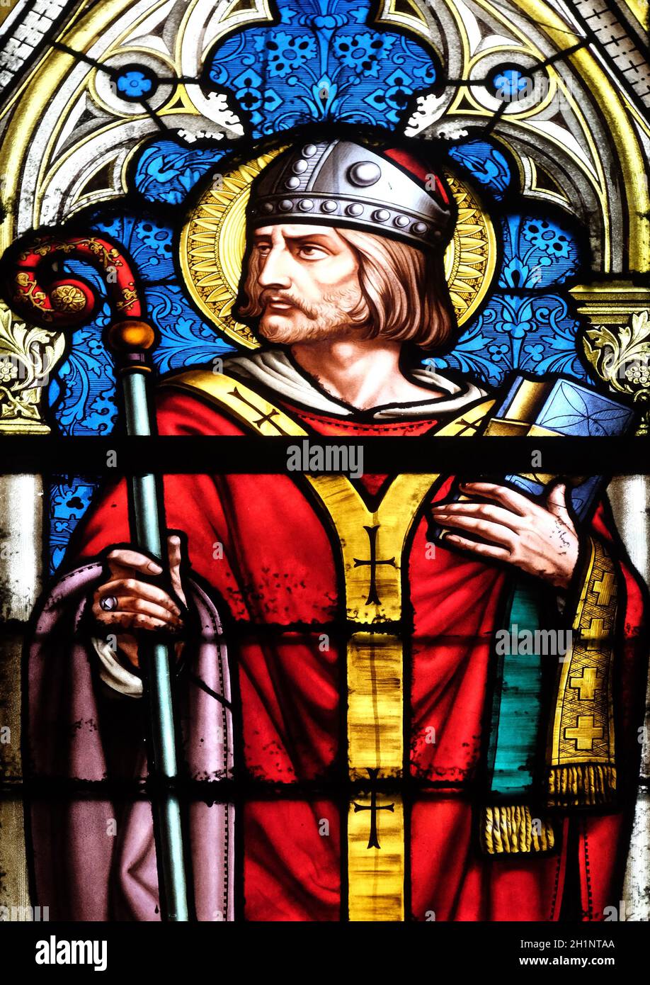 Saint Hilarius, vitrail de la Basilique de Sainte Clotilde à Paris ...