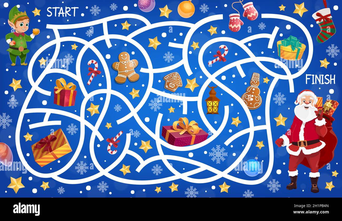 Labyrinthes De Noël Pour Les Enfants