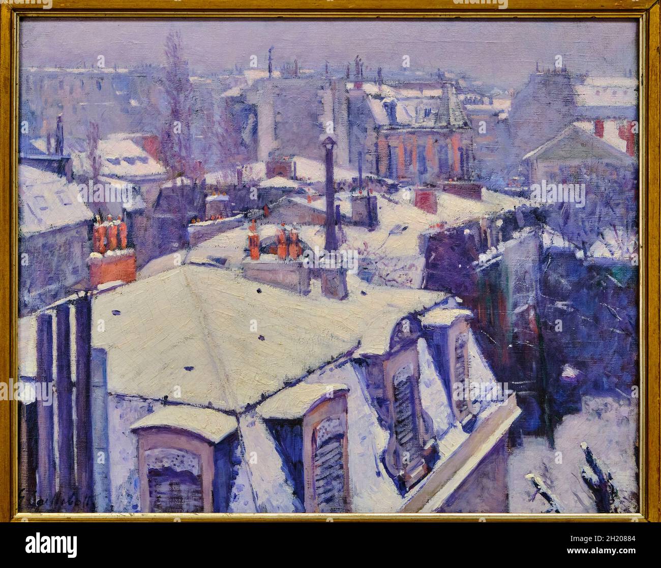 Gustave caillebotte vue de toits Banque de photographies et d’images à ...