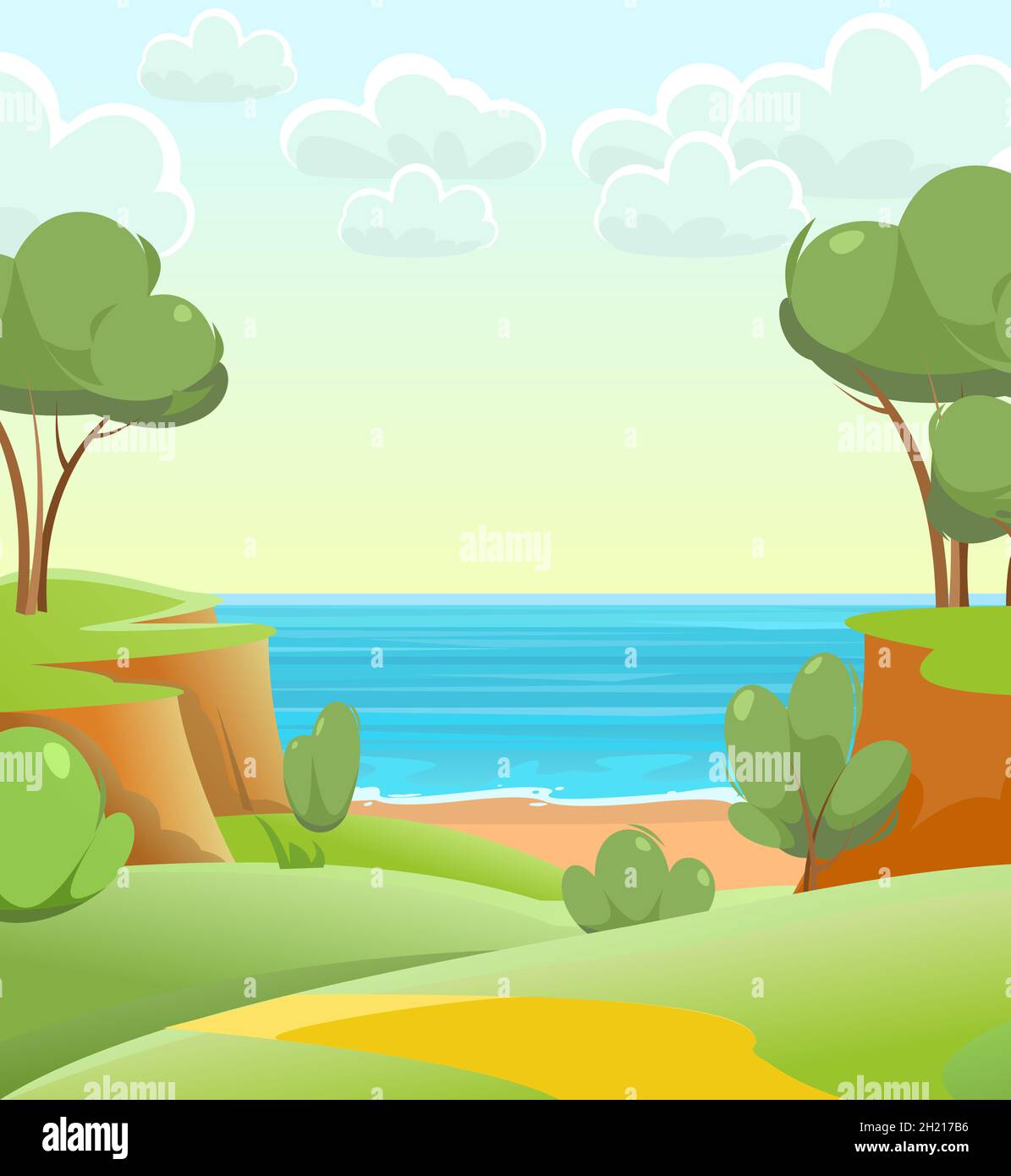 Colline loin Banque d'images vectorielles - Alamy