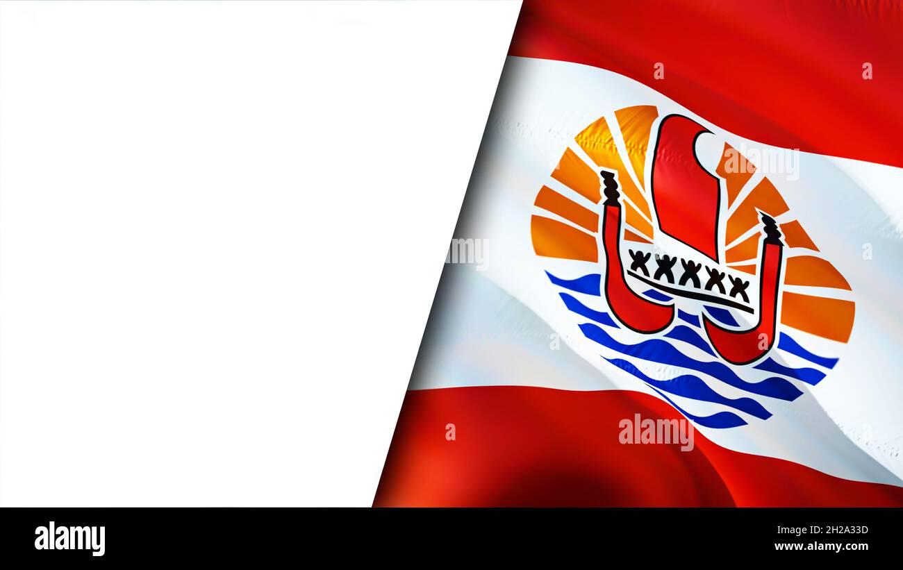 Fond blanc et drapeaux de la Polynésie française.Motif drapeau en ...