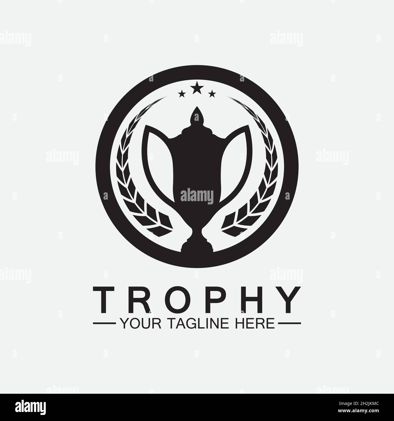 Logo du vecteur de trophée icône du logo du trophée icon.champions pour ...