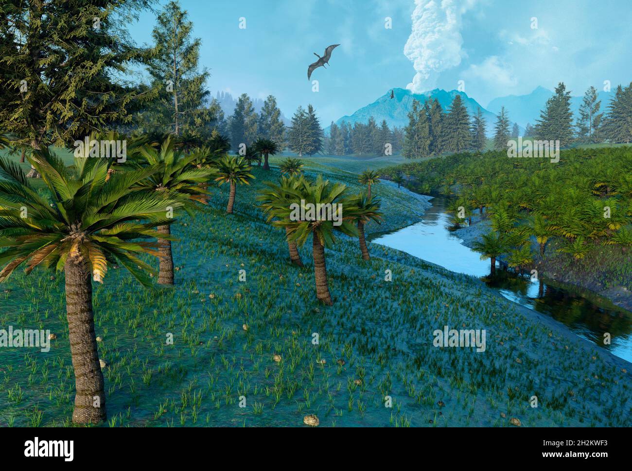 Cretaceous period landscape Banque de photographies et d’images à haute ...