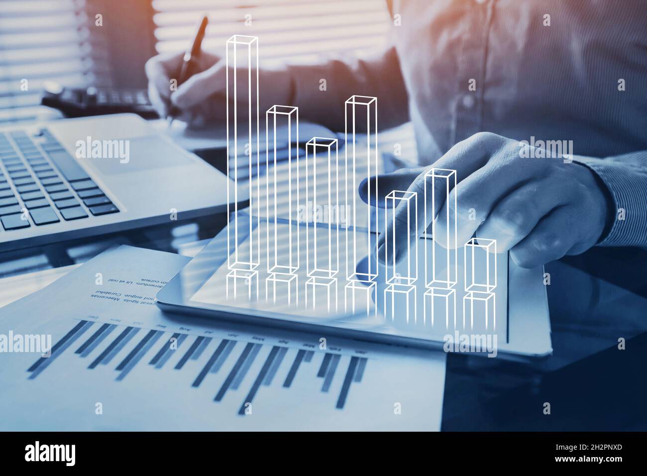 Analyse d'entreprise, tableau de bord des graphiques financiers ...