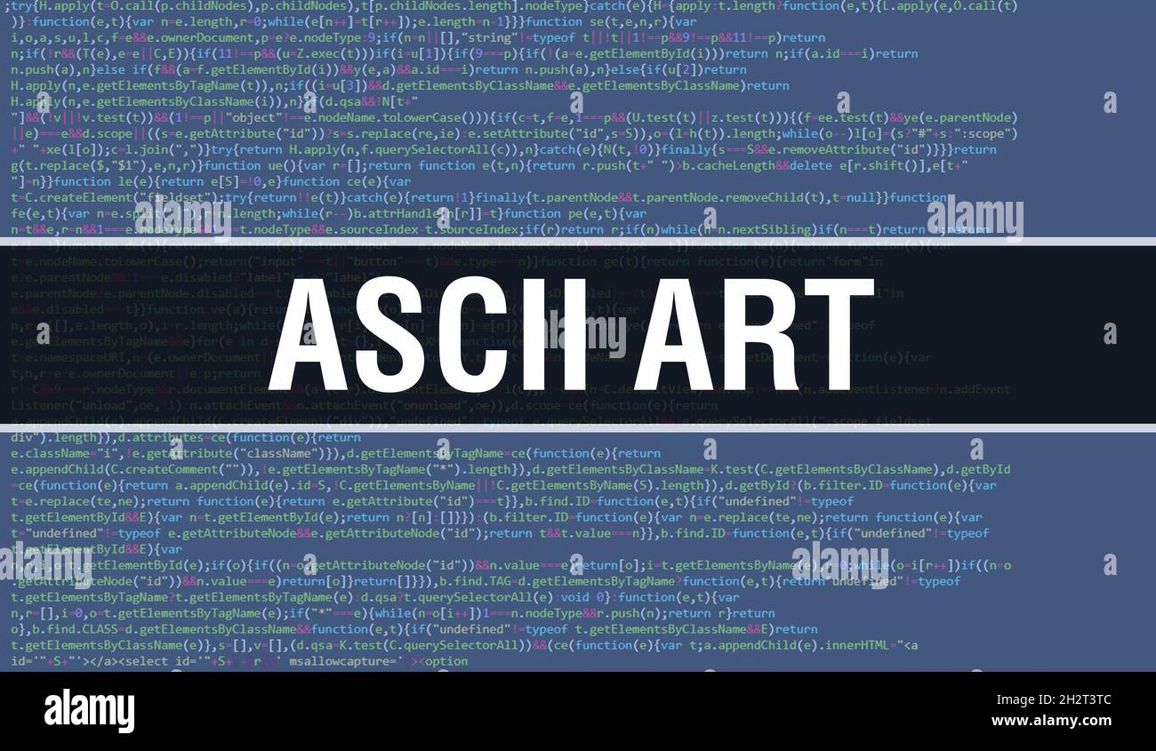 Ascii Art Concept Avec Parties Aléatoires Du Code De Programmeascii Art Avec Code De