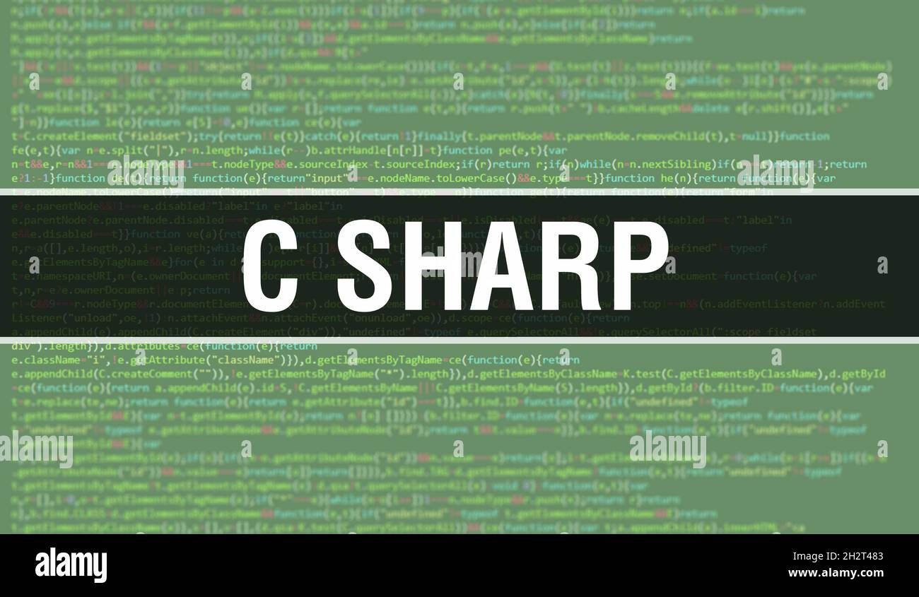 C Sharp avec du texte de code Java numérique.C concept de vecteur de ...