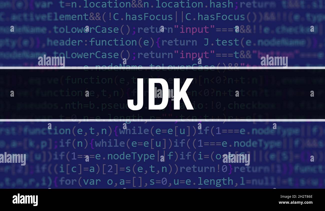 Concept Jdk Avec Parties Aléatoires Du Code De Programmetexte Jdk écrit Sur Le Code De