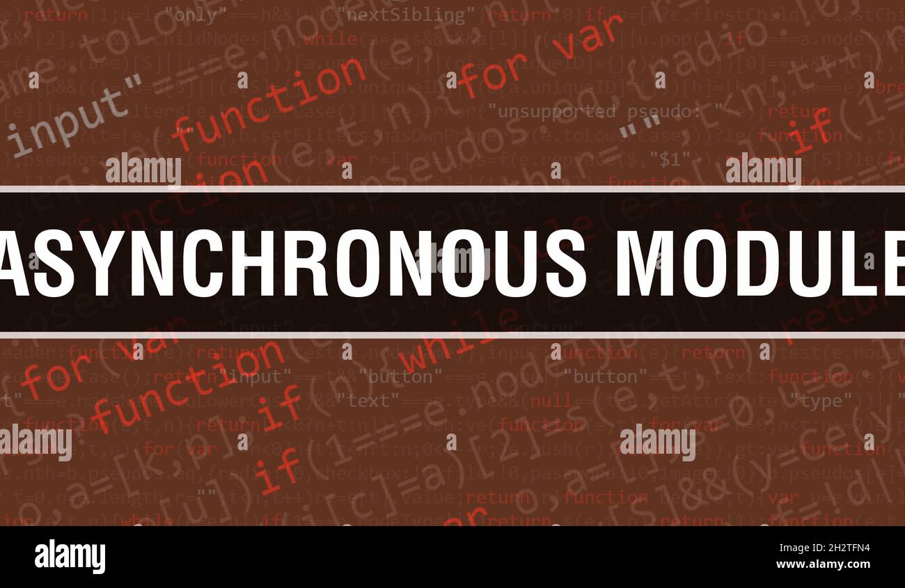 Concept De Module Asynchrone Avec Parties Aléatoires Du Code De Programmetexte De Module