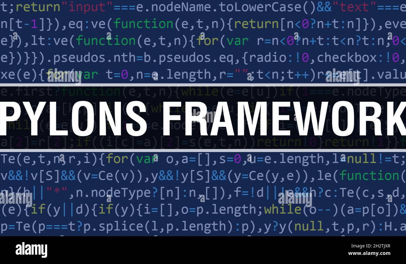 Pylons Framework Concept Avec Des Parties Aléatoires Du Code De Programmepylons Framework Texte