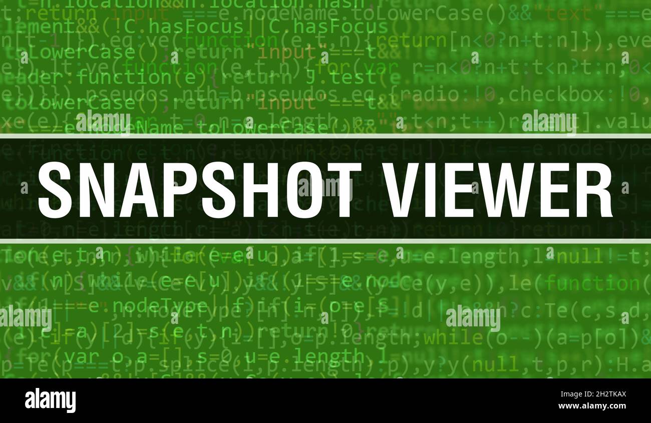 Concept De Snapshot Viewer Avec Parties Aléatoires Du Code De Programmesnapshot Viewer Avec