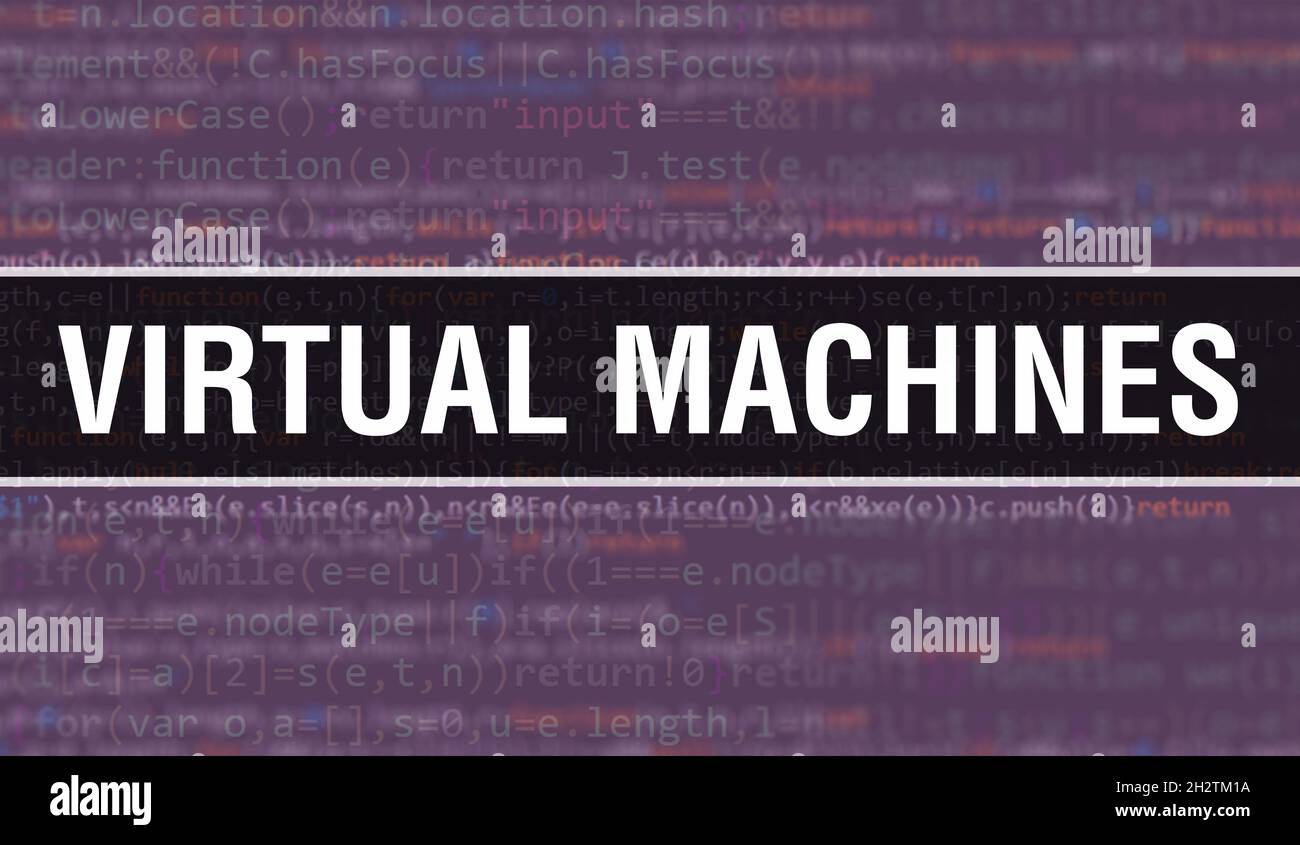 Machines virtuelles avec texte numérique de code Java. Machines ...