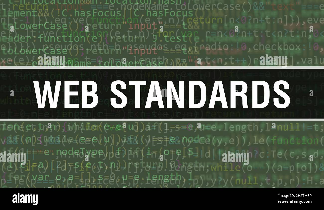 Concept De Normes Web Avec Parties Aléatoires Du Code De Programme