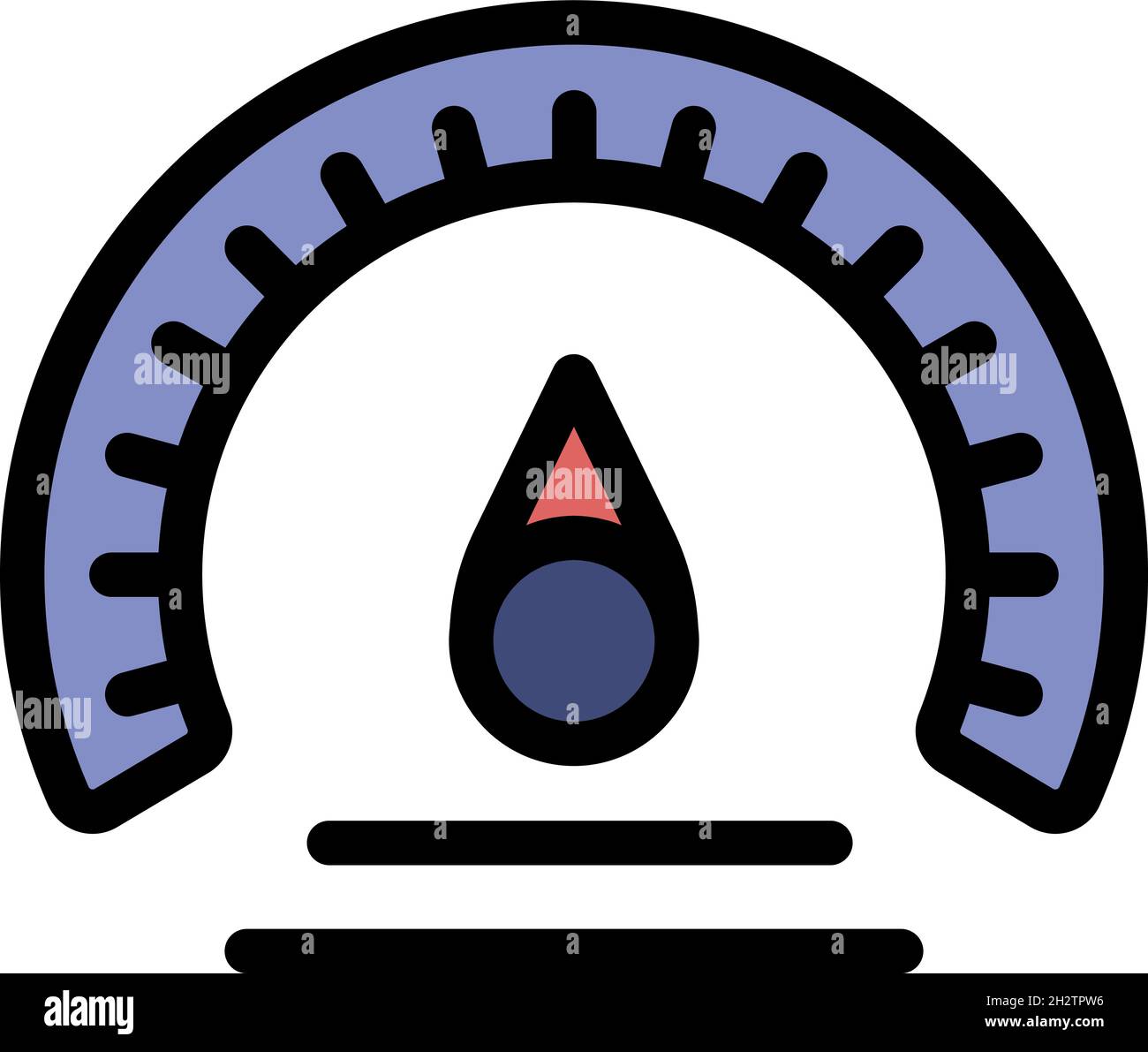 Icône de mesure Baromètre.Contour baromètre mesure vecteur icône ...