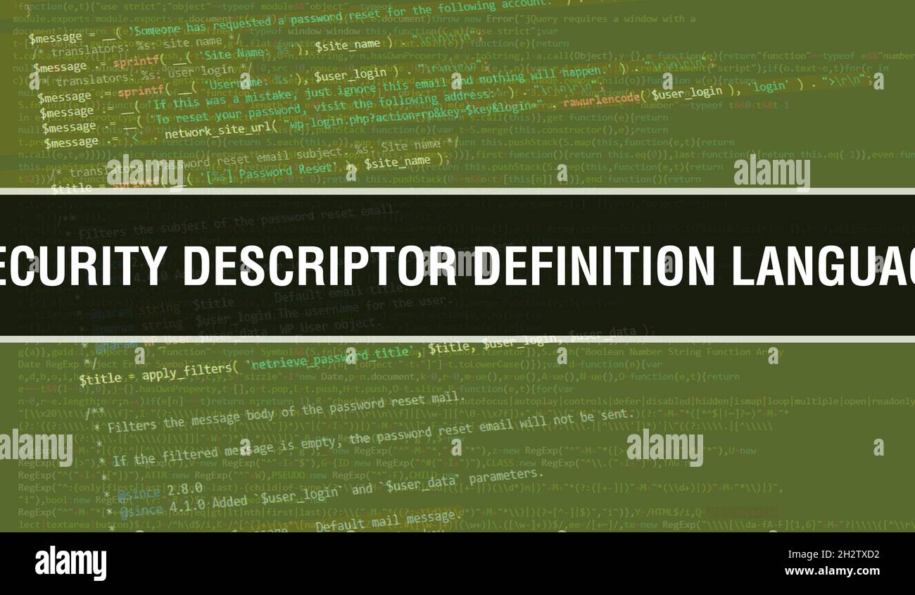 Définition Du Descripteur De Sécurité Concept De Langage Avec Parties