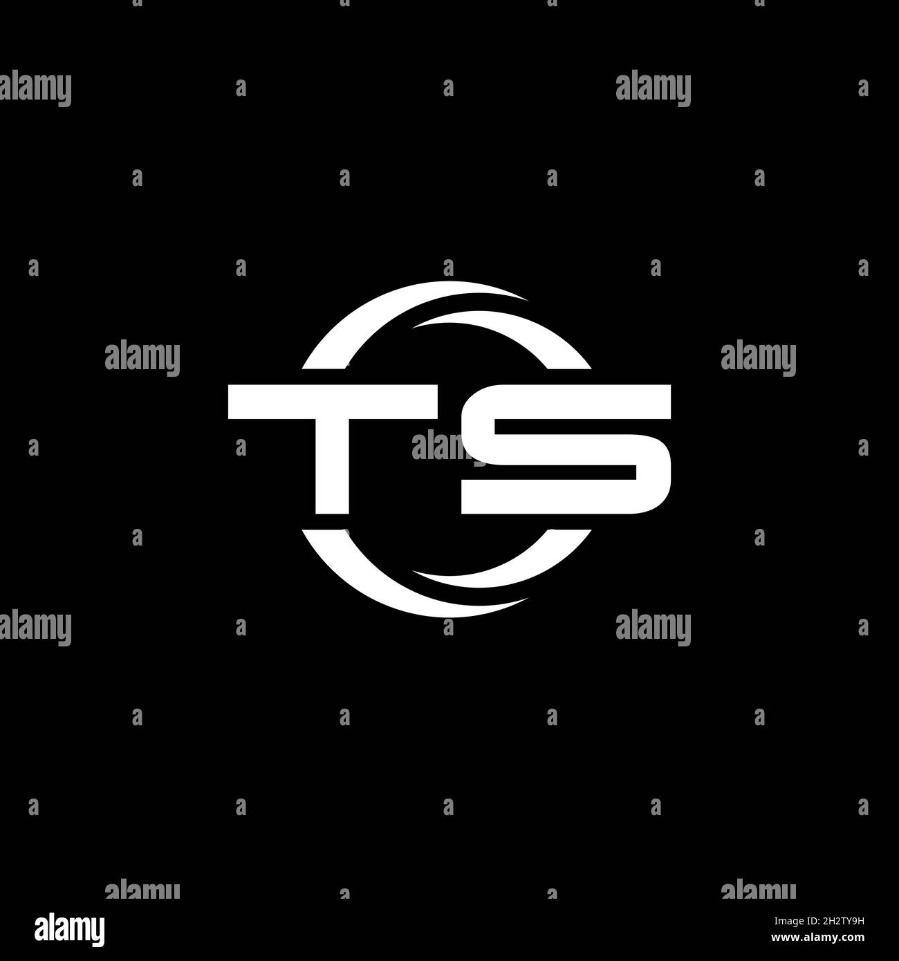 Vectores iniciales ts logo vector Banque d'images noir et blanc - Page ...