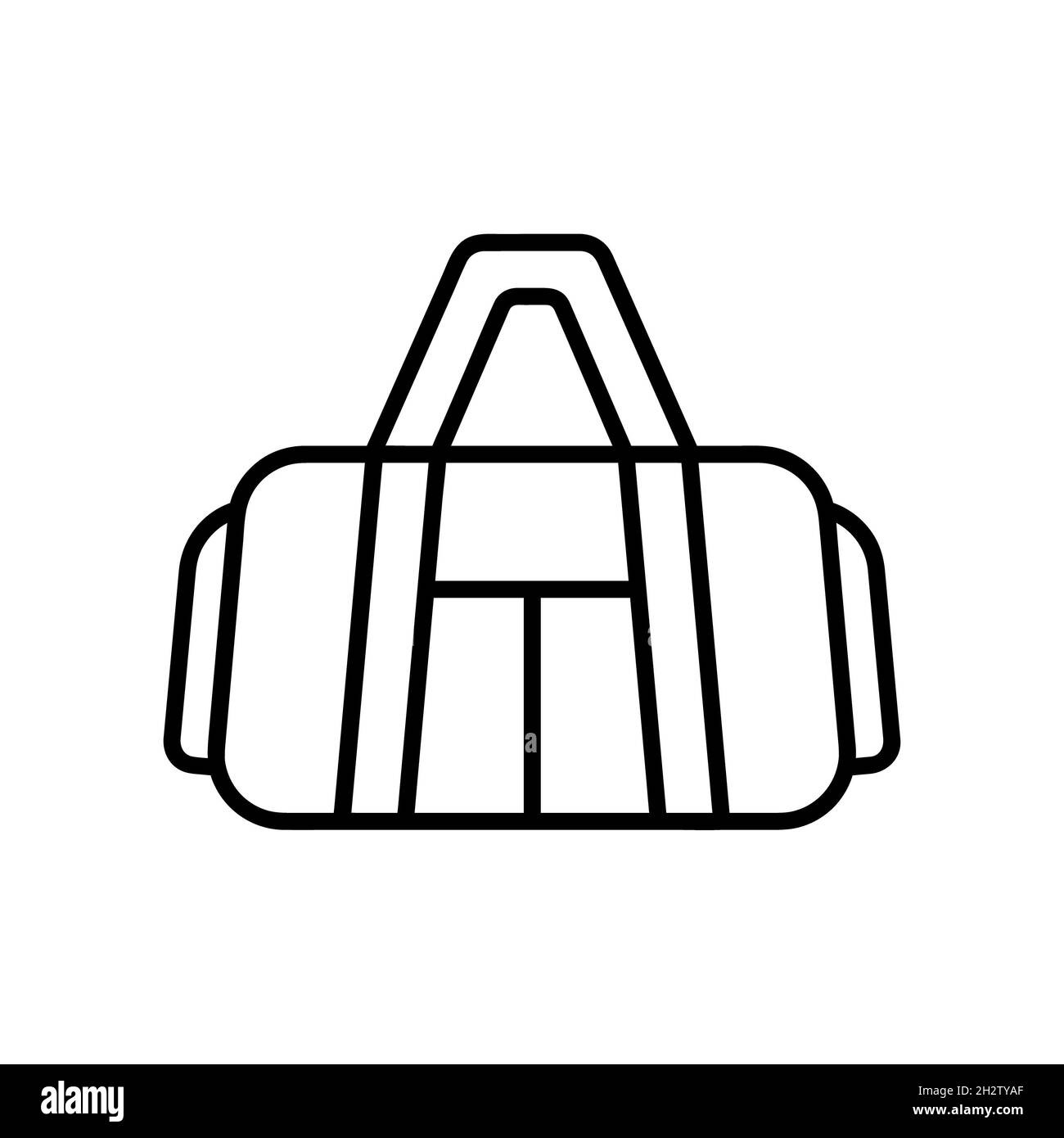 Icône sac sport plat. Pictogramme pour le Web. Trait. Valise isolée sur ...