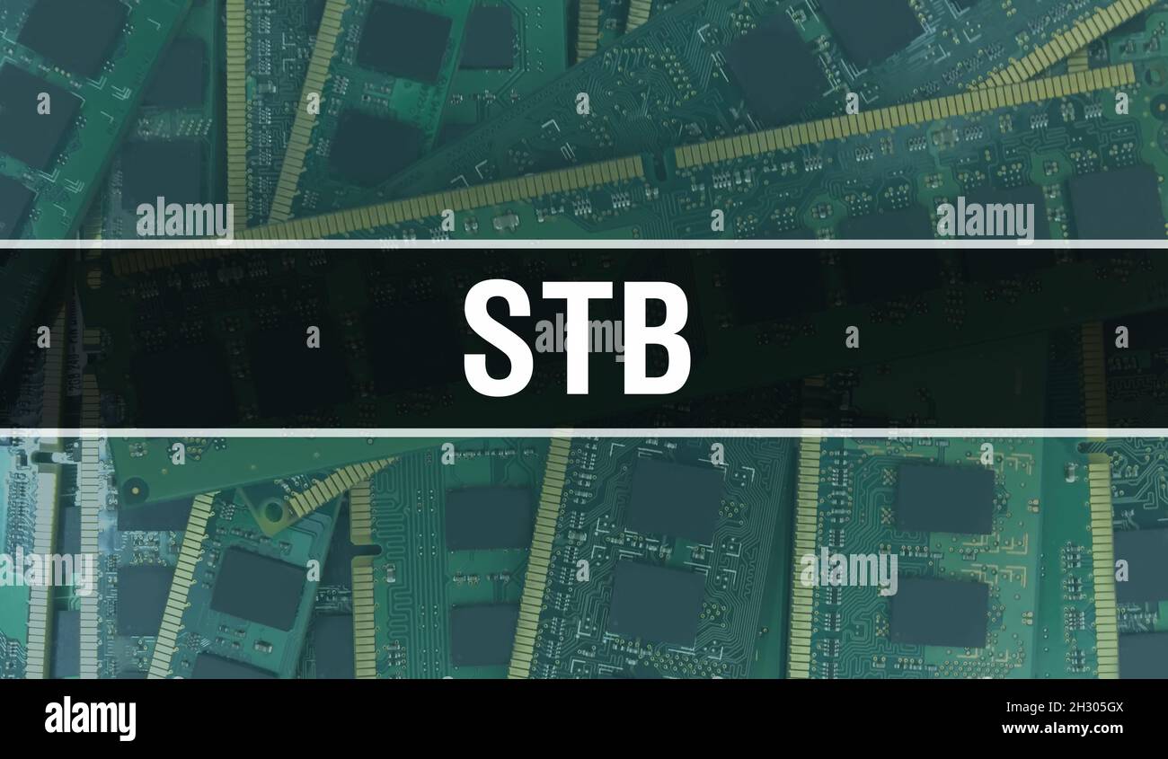 Illustration du concept STB utilisant la puce d'ordinateur dans la ...