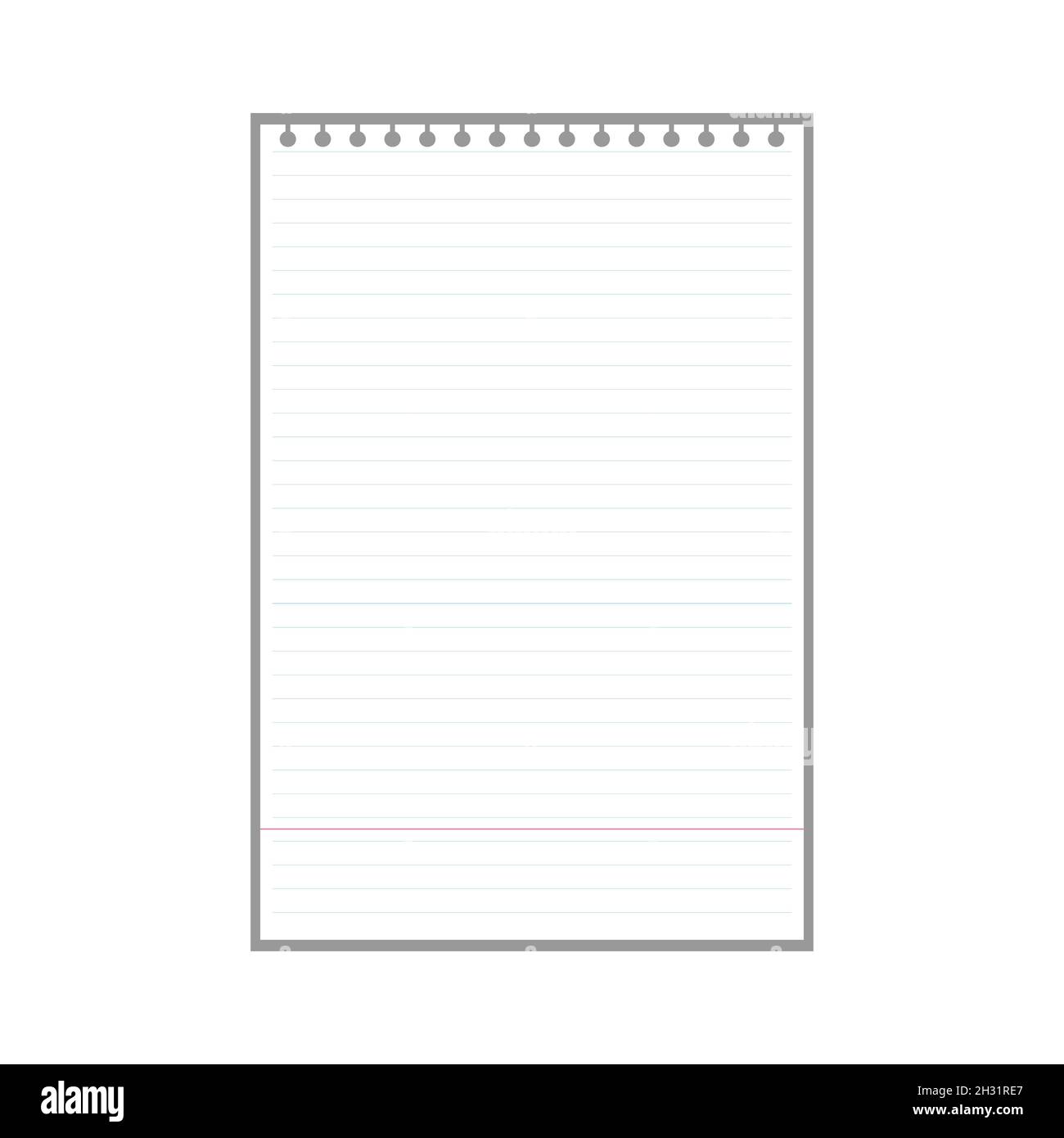 Feuille de cahier vierge Banque d'images vectorielles - Alamy